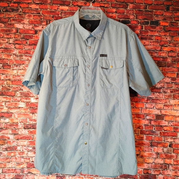 Wrangler | Shirts | Wrangler Gray Atg All Terrain Utility Shirt Mens ...